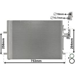 Van Wezel Kondensator, Klimaanlage 59005161 f&uuml;r Volvo