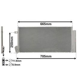 Van Wezel Kondensator, Klimaanlage 17005396 f&uuml;r Opel Fiat / LANCIA