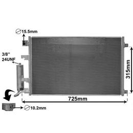 Van Wezel Kondensator, Klimaanlage 13015702 f&uuml;r NISSAN