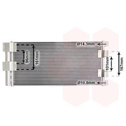 Van Wezel Kondensator, Klimaanlage 02005178 f&uuml;r ROV/TRI/JAG/AUS/MG LAND ROVER