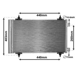 Van Wezel Kondensator, Klimaanlage 09005263 f&uuml;r Fiat Citro&euml;n/Peugeot