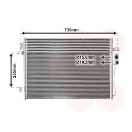 Van Wezel Kondensator, Klimaanlage 07005100 f&uuml;r Chrysler