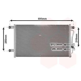 Van Wezel Kondensator, Klimaanlage 32005206 f&uuml;r MITSUBISHI
