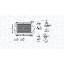 MAGNETI MARELLI Kondensator, Klimaanlage 350203106600 f&uuml;r Ford