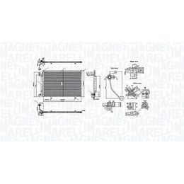 MAGNETI MARELLI Kondensator, Klimaanlage 350203106400 f&uuml;r Ford