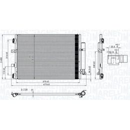 MAGNETI MARELLI Kondensator, Klimaanlage 350203106500 f&uuml;r Ford