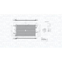 MAGNETI MARELLI Kondensator, Klimaanlage 350203107500 f&uuml;r Iveco