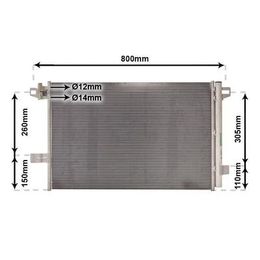 Van Wezel Kondensator, Klimaanlage 58015704 f&uuml;r VW