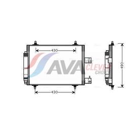 AVA QUALITY COOLING Kondensator, Klimaanlage cna5213d f&uuml;r Peugeot