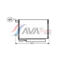 AVA QUALITY COOLING Kondensator, Klimaanlage msa5386d f&uuml;r Mercedes