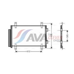 AVA QUALITY COOLING Kondensator, Klimaanlage fta5351d f&uuml;r Peugeot