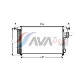 AVA QUALITY COOLING Kondensator, Klimaanlage hy5175d f&uuml;r HYUNDAI
