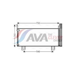 AVA QUALITY COOLING Kondensator, Klimaanlage to5660d f&uuml;r LEXUS