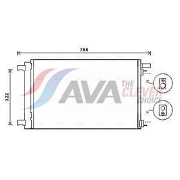 AVA QUALITY COOLING Kondensator, Klimaanlage pea5364d f&uuml;r Peugeot