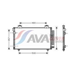 AVA QUALITY COOLING Kondensator, Klimaanlage to5392d f&uuml;r TOYOTA