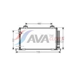 AVA QUALITY COOLING Kondensator, Klimaanlage to5393d f&uuml;r TOYOTA