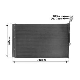 Van Wezel Kondensator, Klimaanlage 74015703 f&uuml;r Porsche
