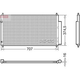 DENSO Kondensator, Klimaanlage dcn40025 f&uuml;r HONDA