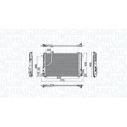 MAGNETI MARELLI Kondensator, Klimaanlage 350203755000 f&uuml;r Mercedes