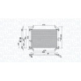 MAGNETI MARELLI Kondensator, Klimaanlage 350203772000 f&uuml;r ALFAROME/Fiat/LANCI Citro&euml;n/Peugeot