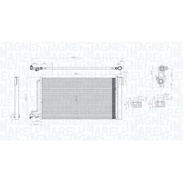 MAGNETI MARELLI Kondensator, Klimaanlage 350203796000 f&uuml;r Ford