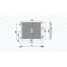 MAGNETI MARELLI Kondensator, Klimaanlage 350203799000 f&uuml;r NISSAN