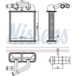 NISSENS W&auml;rmetauscher, Innenraumheizung 707313 f&uuml;r VW PORSCHE
