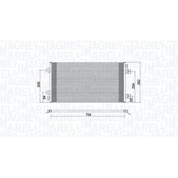 MAGNETI MARELLI Kondensator, Klimaanlage 350203941000 f&uuml;r Opel Vaughall NISSAN RENAULT