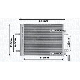 MAGNETI MARELLI Kondensator, Klimaanlage 350203862000 f&uuml;r Citro&euml;n/Peugeot