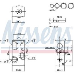 NISSENS Expansionsventil, Klimaanlage 999456 f&uuml;r VAUXHALL PEUGEOT DS
