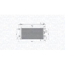 MAGNETI MARELLI Kondensator, Klimaanlage 350203104600 f&uuml;r VAG