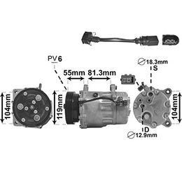 Van Wezel Kompressor, Klimaanlage 0300k003 f&uuml;r VW VAG