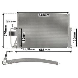 Van Wezel Kondensator, Klimaanlage 37005274 f&uuml;r Opel