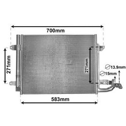 Van Wezel Kondensator, Klimaanlage 58005211 f&uuml;r VW