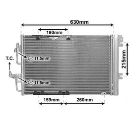 Van Wezel Kondensator, Klimaanlage 37005367 f&uuml;r Opel