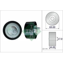INA Spannrolle, Keilrippenriemen 531100910 f&uuml;r Iveco Fiat FUSO (MITSUBISHI)