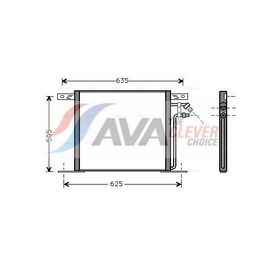 AVA QUALITY COOLING Kondensator, Klimaanlage ms5220 f&uuml;r Mercedes