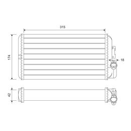 Valeo W&auml;rmetauscher, Innenraumheizung 811644 f&uuml;r MERCEDES-BENZ
