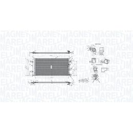 MAGNETI MARELLI Kondensator, Klimaanlage 350203106100 f&uuml;r VAG