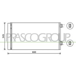 PRASCO Kondensator, Klimaanlage mn308c003 f&uuml;r MINI