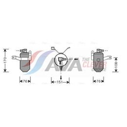 AVA QUALITY COOLING Trockner, Klimaanlage cnd184 f&uuml;r PEUGEOT
