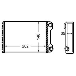 Mahle W&auml;rmetauscher, Innenraumheizung ah59000s f&uuml;r Fiat
