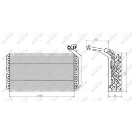 NRF Verdampfer, Klimaanlage 36136 f&uuml;r PEUGEOT LANCIA