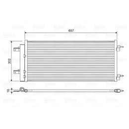 Valeo Kondensator, Klimaanlage 822626 f&uuml;r Vaughall