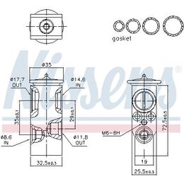 NISSENS Expansionsventil, Klimaanlage 999472 f&uuml;r CITRO&Euml;N RENAULT