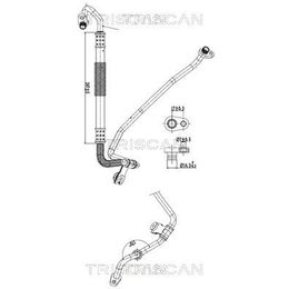 TRISCAN Hochdruck-/Niederdruckleitung, Klimaanlage 901028029 f&uuml;r DS