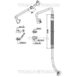 TRISCAN Hochdruck-/Niederdruckleitung, Klimaanlage 901029029 f&uuml;r VW