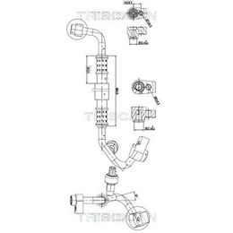 TRISCAN Hochdruck-/Niederdruckleitung, Klimaanlage 901016022 hinten f&uuml;r FORD