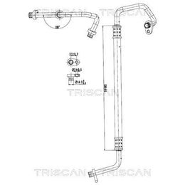 TRISCAN Hochdruck-/Niederdruckleitung, Klimaanlage 901028047 f&uuml;r PEUGEOT
