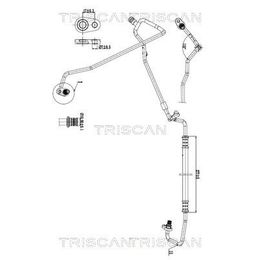 TRISCAN Hochdruck-/Niederdruckleitung, Klimaanlage 901028046 f&uuml;r PEUGEOT